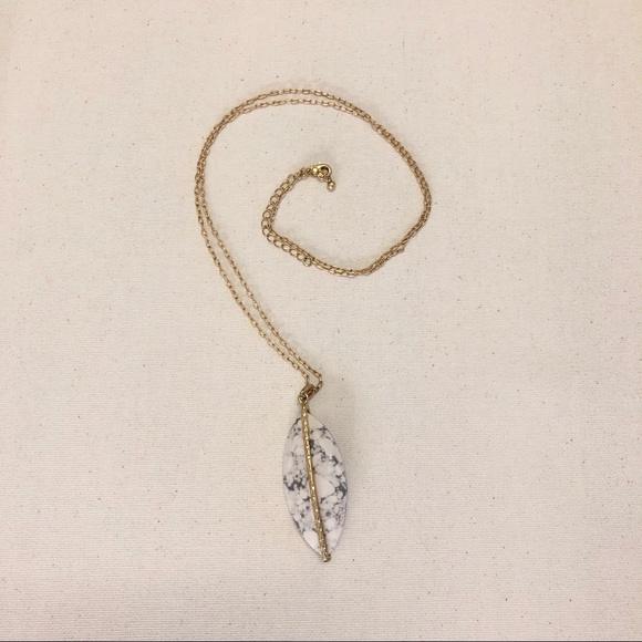 Jewelry | Marble Stone Long Necklace | Poshmark